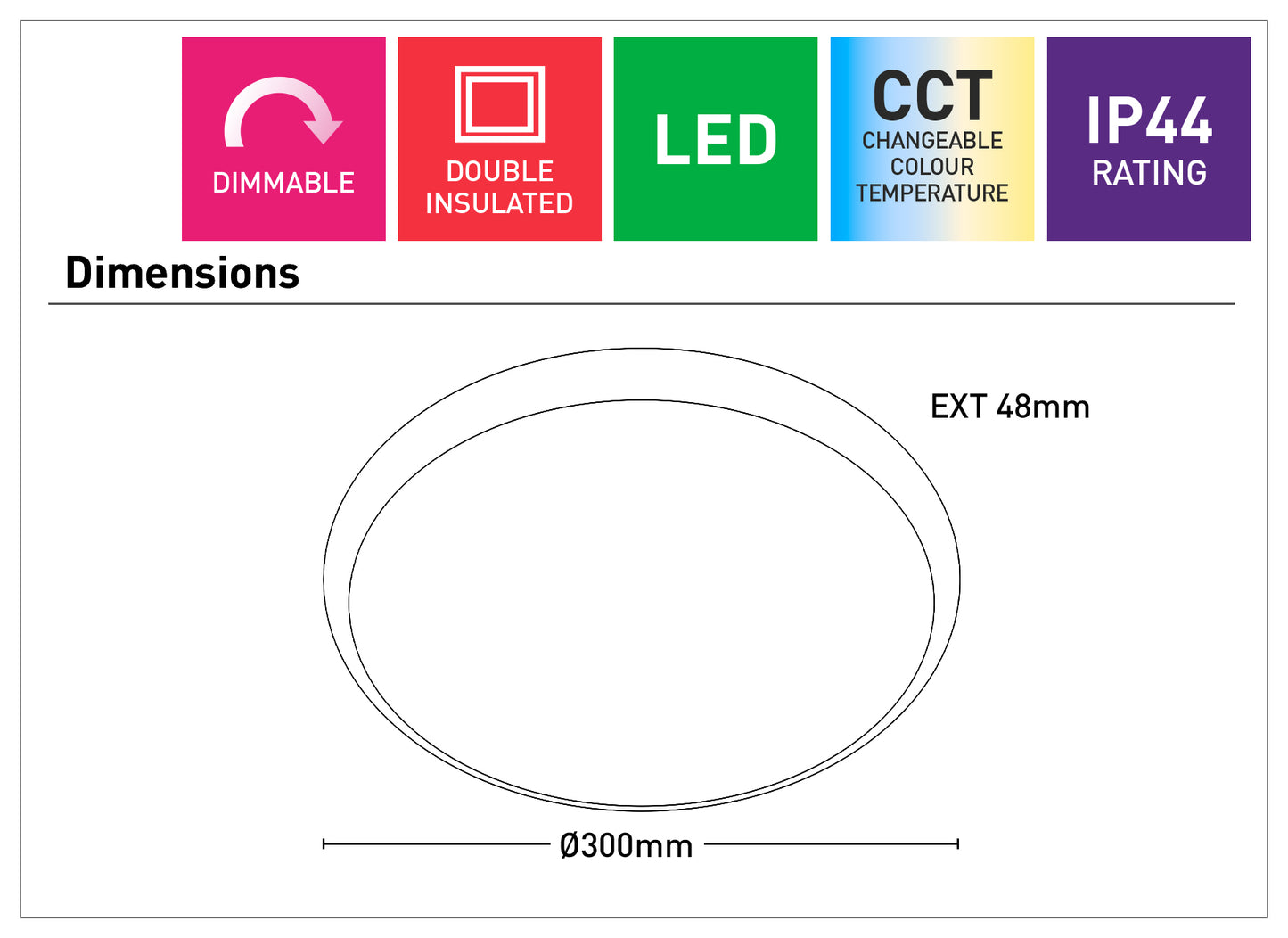 Andre 25W LED CCT Ceiling Light – Mercator