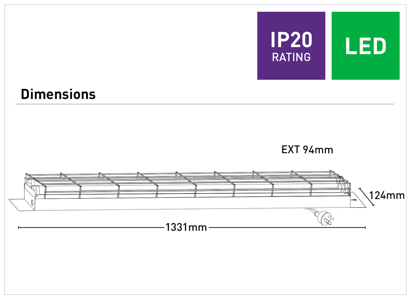 Lift Shaft Twin T8 LED Tube Batten Light – Mercator