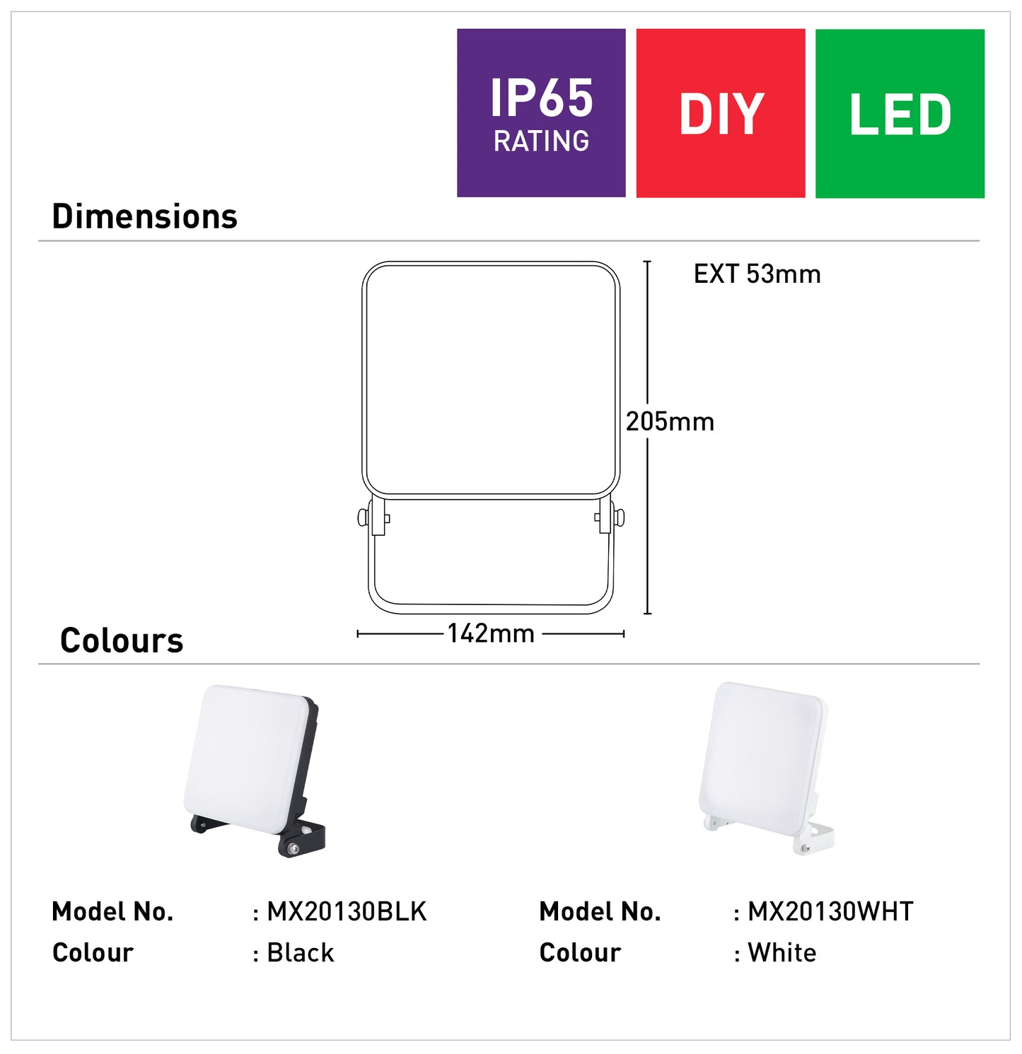 Crescent DIY LED Flood Light – Mercator