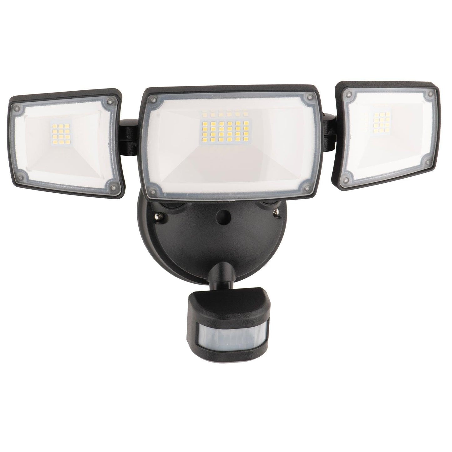 Onyx Triple Head LED Security Flood Light with PIR Sensor – Mercator